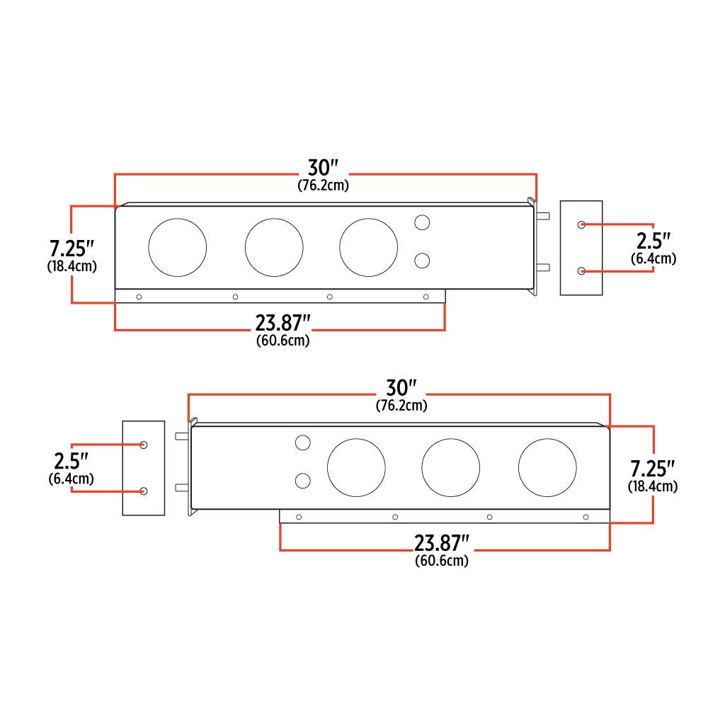 TRUX TU-9210: 30" Stainless Mud Flaps