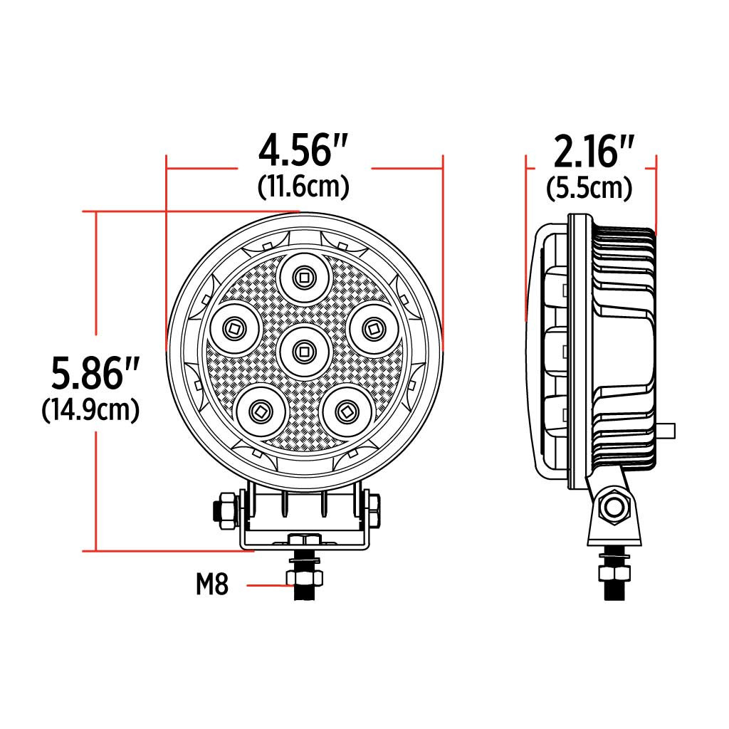 TRUX TLED-U102: 4.5" LED Work Lamps