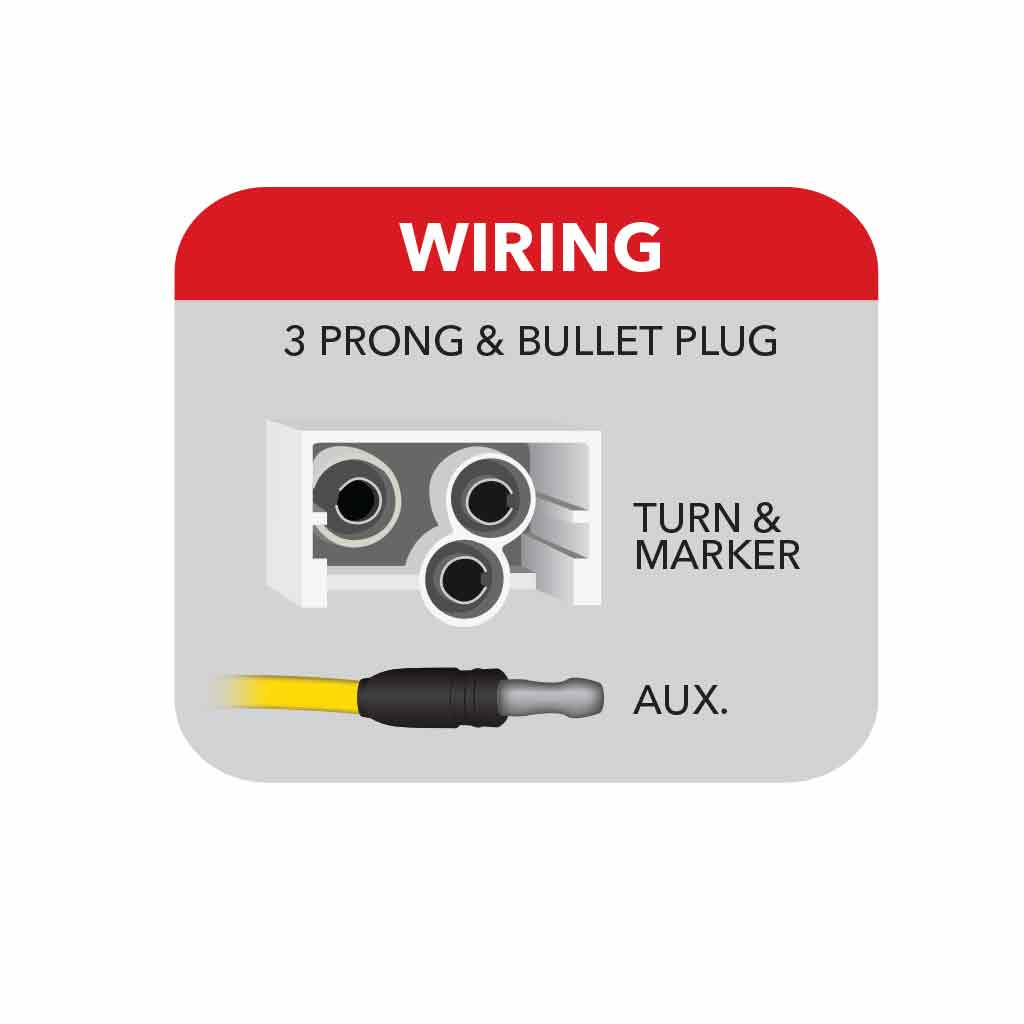 TRUX TLED-4XAB: 4" Amber/Blue LED Light