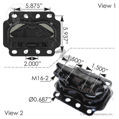 AUTOMANN M17496 Kenworth Motor Mount