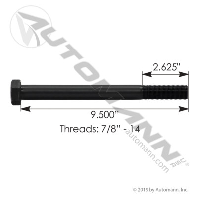 AUTOMANN M4968 Spring Bolt - 7/8" x 9-1/2"