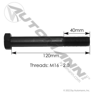 AUTOMANN M5223 Kenworth Bolt - 16mm x 120mm