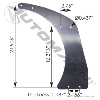 AUTOMANN M75679 Peterbilt Fuel Tank Bracket