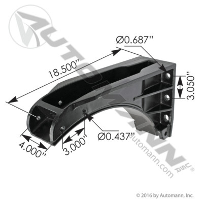 AUTOMANN M75855 Peterbilt Fuel Tank Bracket
