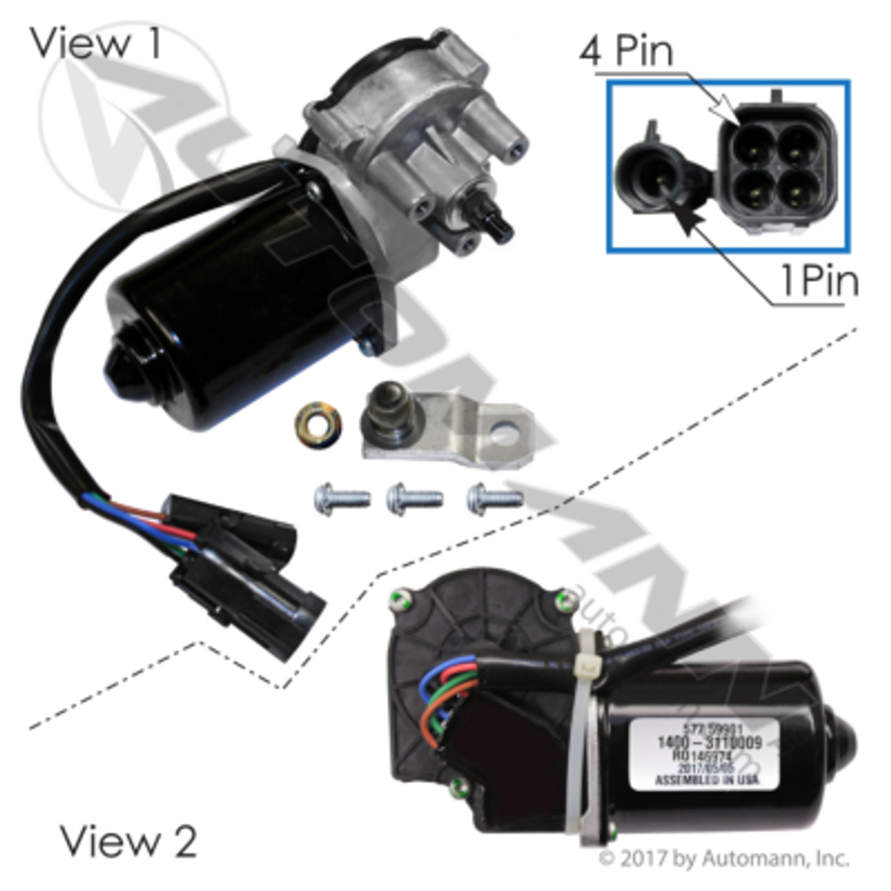 AUTOMANN Kenworth Wiper Motor 577.59901