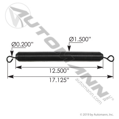 AUTOMANN 104.1395 Peterbilt Hood Spring