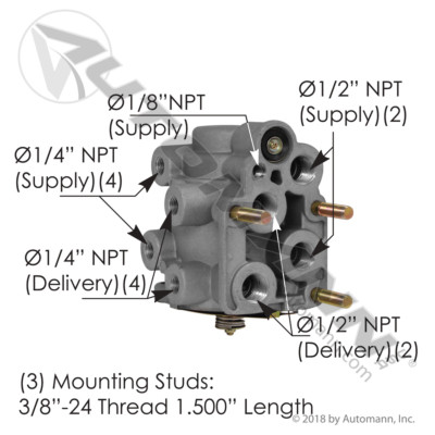 AUTOMANN E7 Brake Foot Valve - New
