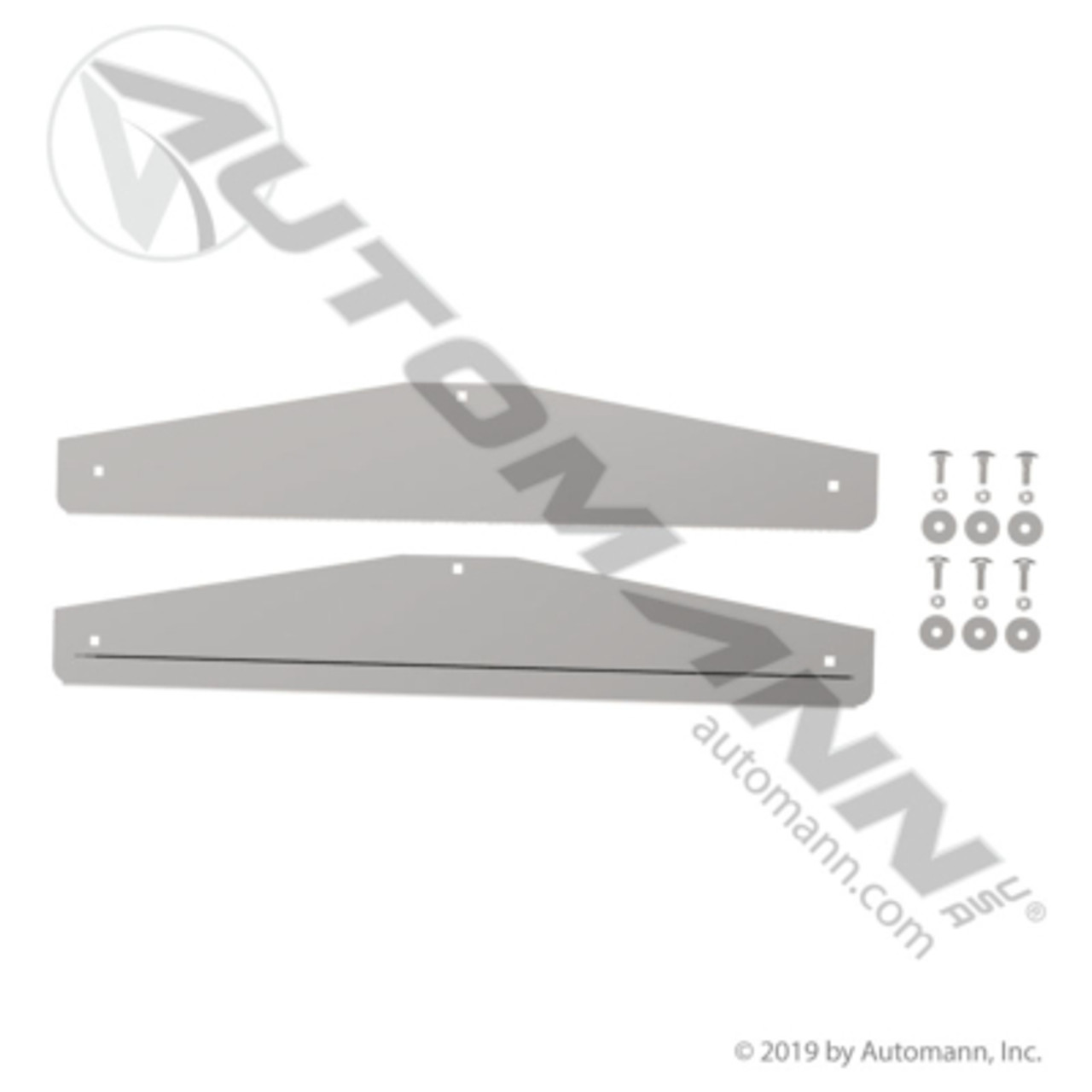 AUTOMANN 562.705-2BP Mud Flaps - Stainless Steel