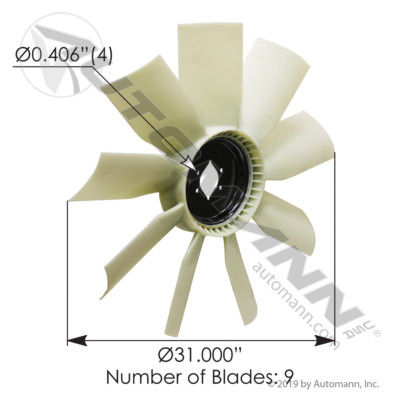 AUTOMANN 810.FB9910 Fan Blade - 9 Blade