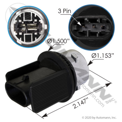 AUTOMANN 577.46045 Freightliner Headlamp Socket