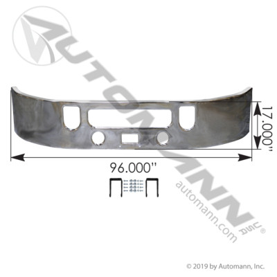 AUTOMANN Bumper Chrome Mack 17in