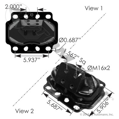 AUTOMANN M17489 Paccar Motor Mount