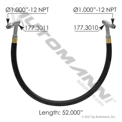 AUTOMANN 52" Air Spring Hose Kit - 177.3052K