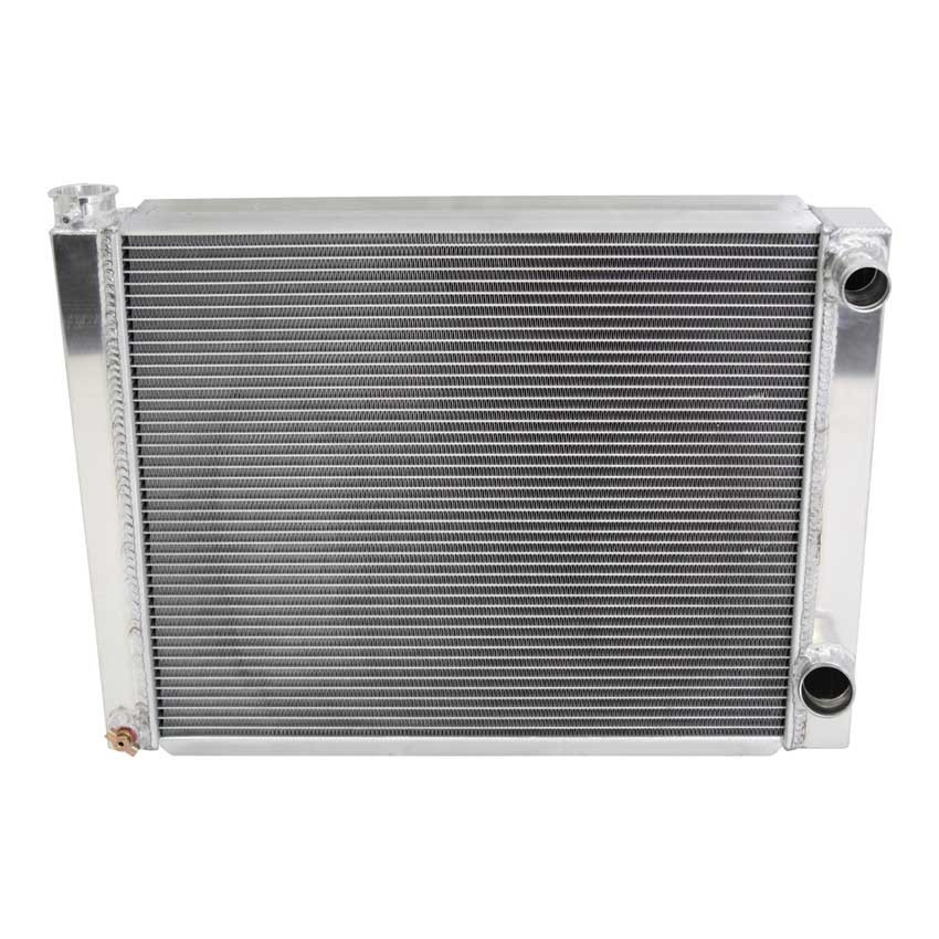 162622 19" X 26" CHEVY ALUMINUM RACING RADIATOR: 2 ROW, DOUBLE PASS ...