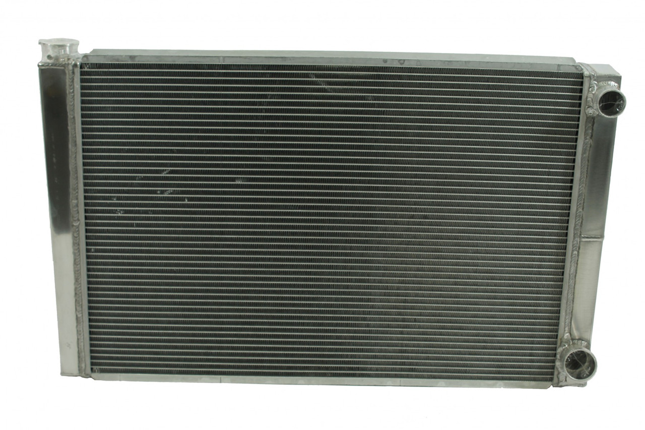 163122 19" X 31" CHEVY ALUMINUM RACING RADIATOR: 2 ROW, DOUBLE PASS ...