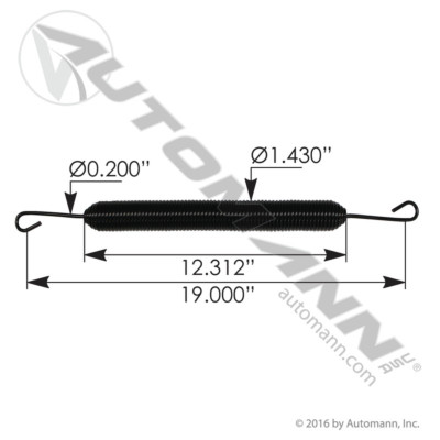 AUTOMANN 104.1369 Peterbilt Hood Spring