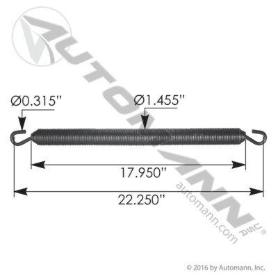 AUTOMANN 104.22451 Kenworth Hood Spring
