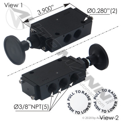 AUTOMANN 170.V24204 4-Way Push Pull Valve