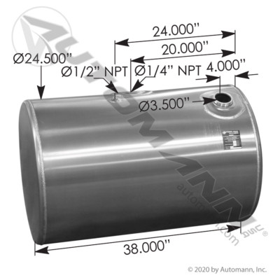 AUTOMANN Kenworth Fuel Tank - 70 Gal