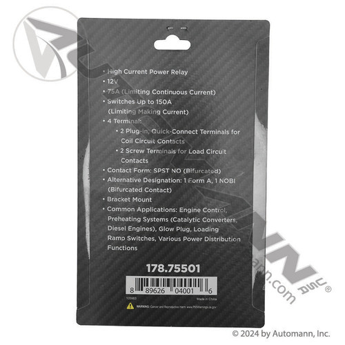AUTOMANN 178.75501 PACCAR Relay Switch