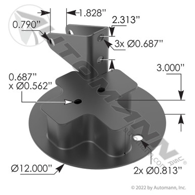 MHT1016 HENDRICKSON TURNER AIR BAG SPRING PLATE LH - Sadler Power Train Inc
