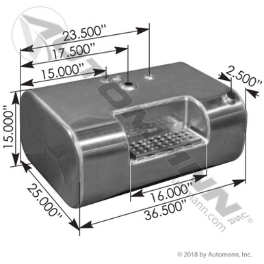 AUTOMANN Fuel Tank: 37x25x15" Rectangular
