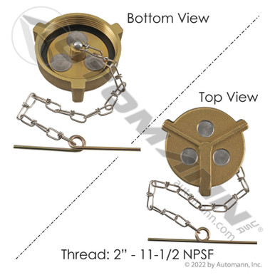 AUTOMANN 572.1001 Brass Fuel Cap - 2"