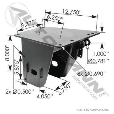 AUTOMANN MHT840: Hendrickson Frame Bracket