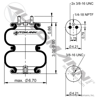 AUTOMANN Air Spring: ABSP2B05RD-6871
