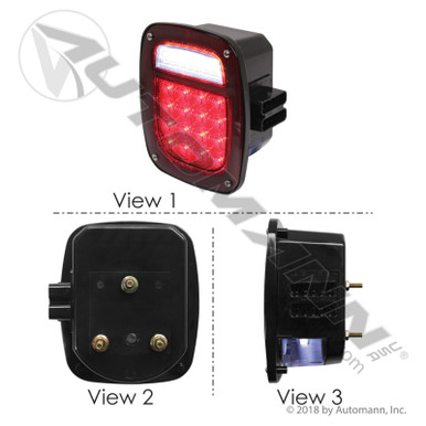 AUTOMANN LED Truck Lights - 5.75" Red