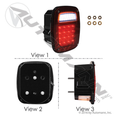AUTOMANN LED Truck Light - 5.75" Red