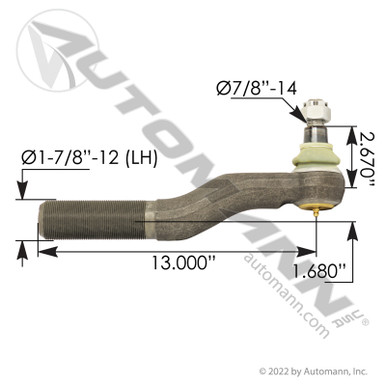 AUTOMANN 462.ES6251L Volvo Mack Tie Rod End