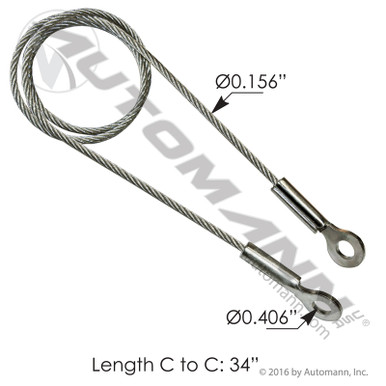 AUTOMANN HLK2749 Western Star Hood Cable