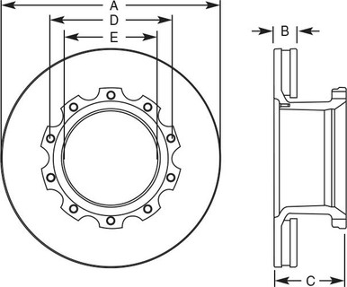 MARATHON RB056: Meritor EX225 Brake Rotor