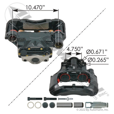 158.K097845 BENDIX AIR DISC BRAKE CALIPER - Sadler Power Train Inc