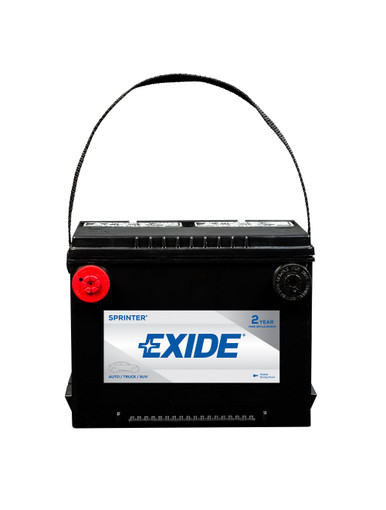 EXIDE S75-EX Battery: 650 CCA, 24-Month Warranty