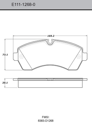 Bendix E11112680 Sprinter Brake Pads
