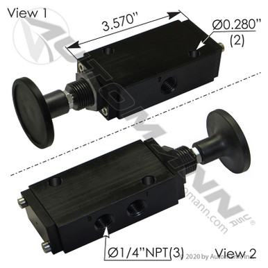 AUTOMANN 170.V23201: 3-Way Push Pull Valve