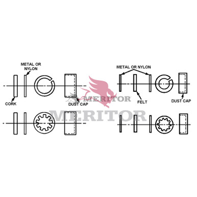 MERITOR DC72N Dust Caps (1000 Pack)