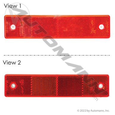 AUTOMANN Red Reflector - 2"x7"