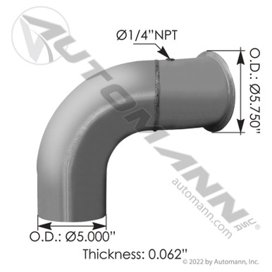 AUTOMANN 562.U7513822A Peterbilt Turbo Elbow