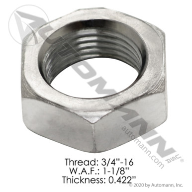 AUTOMANN JNF340 Jam Nut: 3/4"-16
