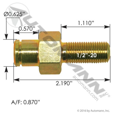 AUTOMANN M75662 Peterbilt Hood Spring Stud