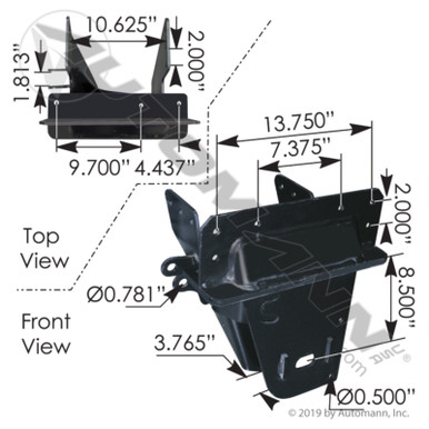 AUTOMANN MHT737: Hendrickson/Turner Frame Bracket