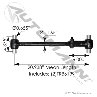 AUTOMANN TMR540 Mack Torque Rod - Adjustable