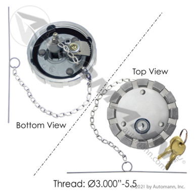 AUTOMANN Fuel Cap: Kenworth T660 Lock
