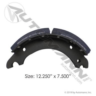 AUTOMANN Brake Shoes: 12.25"x7.5"