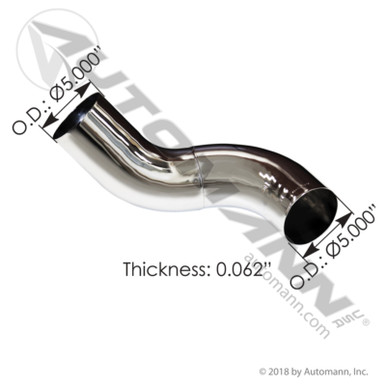 AUTOMANN Peterbilt Chrome Exhaust Pipe