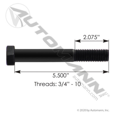AUTOMANN C340512GR8: Grade 8 Hendrickson Bolt