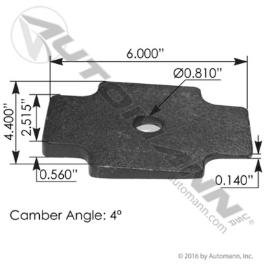 M6247 MACK 4 DEGREE AXLE WEDGE - Sadler Power Train Inc